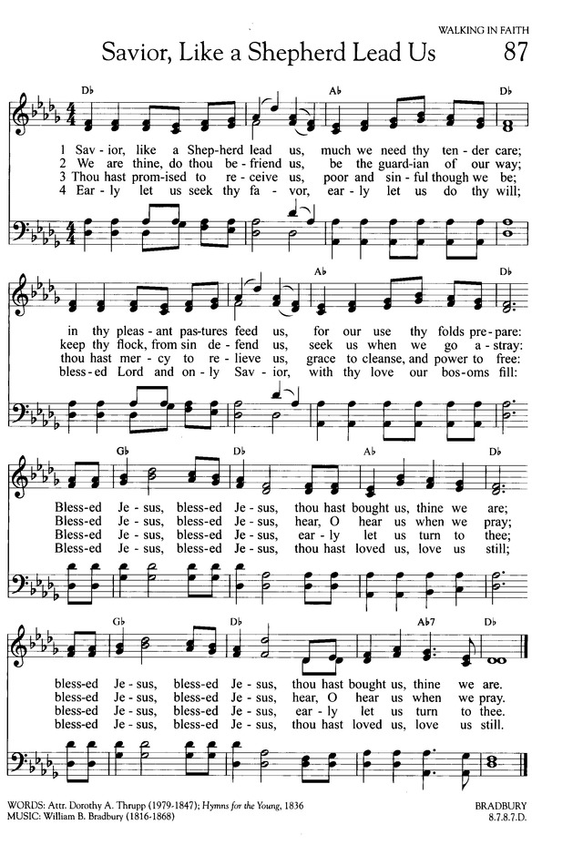 Savior, Like a Shepherd Lead Us - Hymnary.org